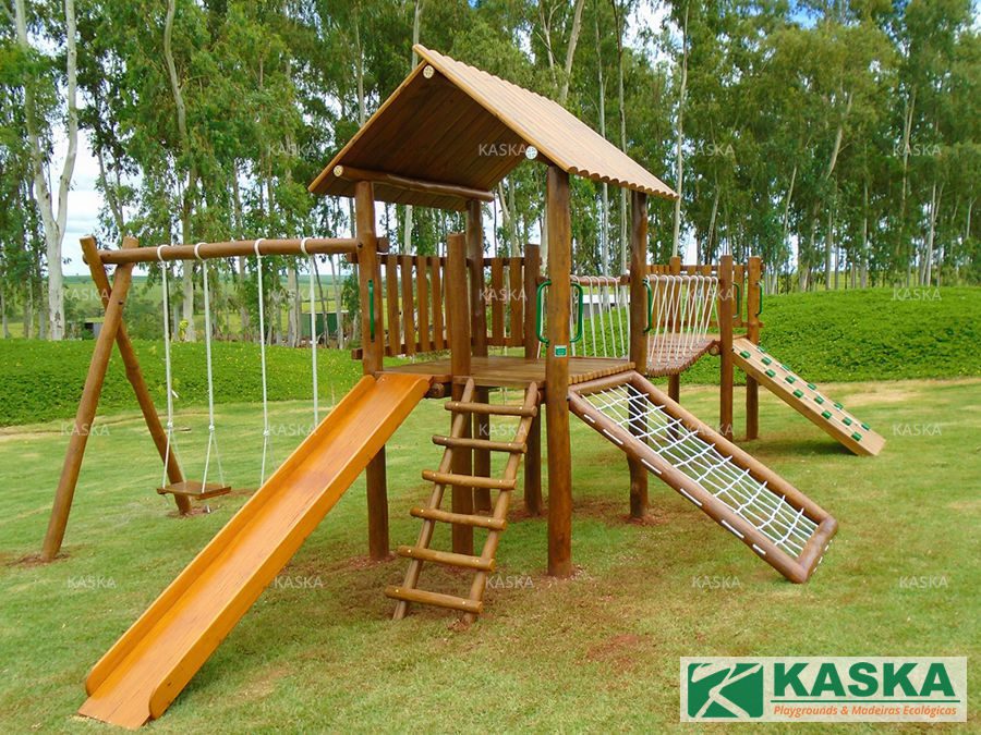 Playground de Madeira - KASKA | Playgrounds de Eucalipto Tratado